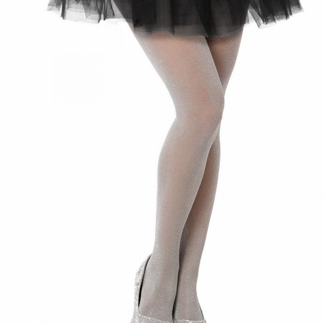 Silver Shimmer Tights OS | KBW GLOBAL CORP.