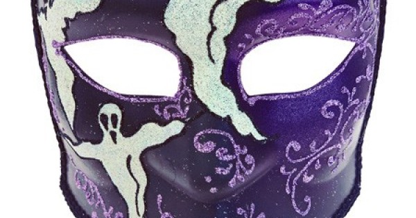 Purple Ghost Bauta Masquerade Mask | KBW GLOBAL CORP.
