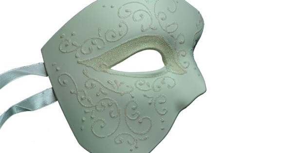 Iridescent White Phantom Mask | KBW GLOBAL CORP.