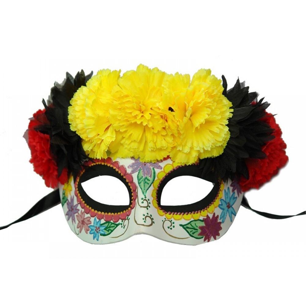 Day of the Dead Floral Half Mask | KBW GLOBAL CORP.