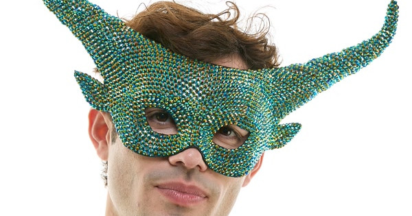 Rhinestone Devil Mask