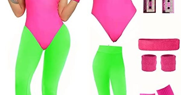 80s Neon Workout Costume Set OS | KBW GLOBAL CORP.