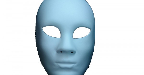 Plastic Full Face Mask White